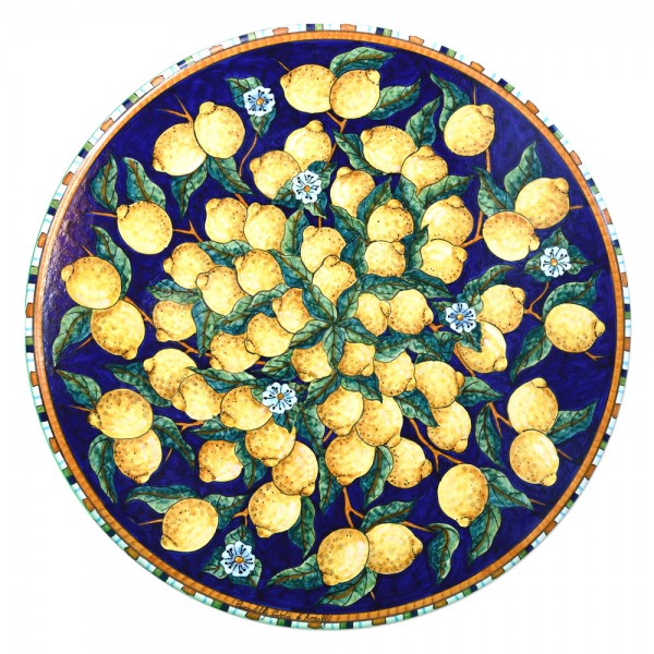 Dining Table Lemon Blue (from 27,55 to 47,20 inches) | Lava stone ...